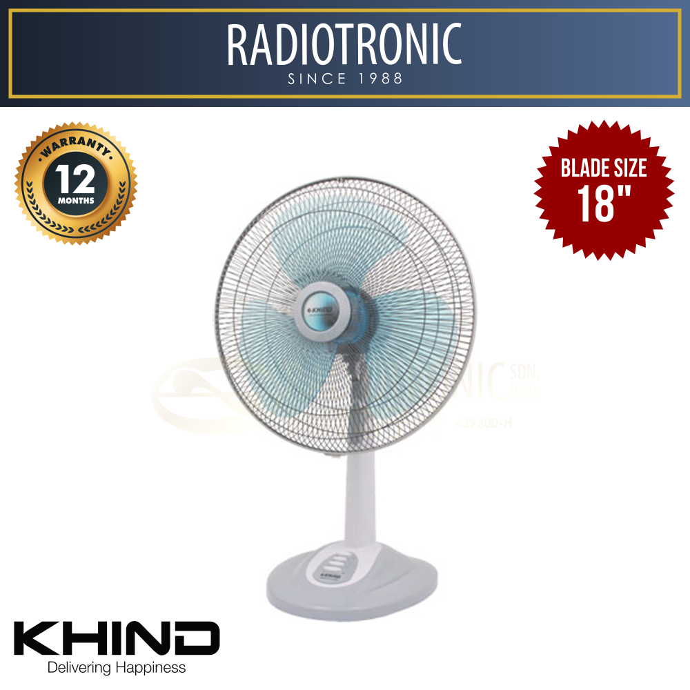 Khind 18″ 3-Speed Table Fan TF1821 – Radiotronic