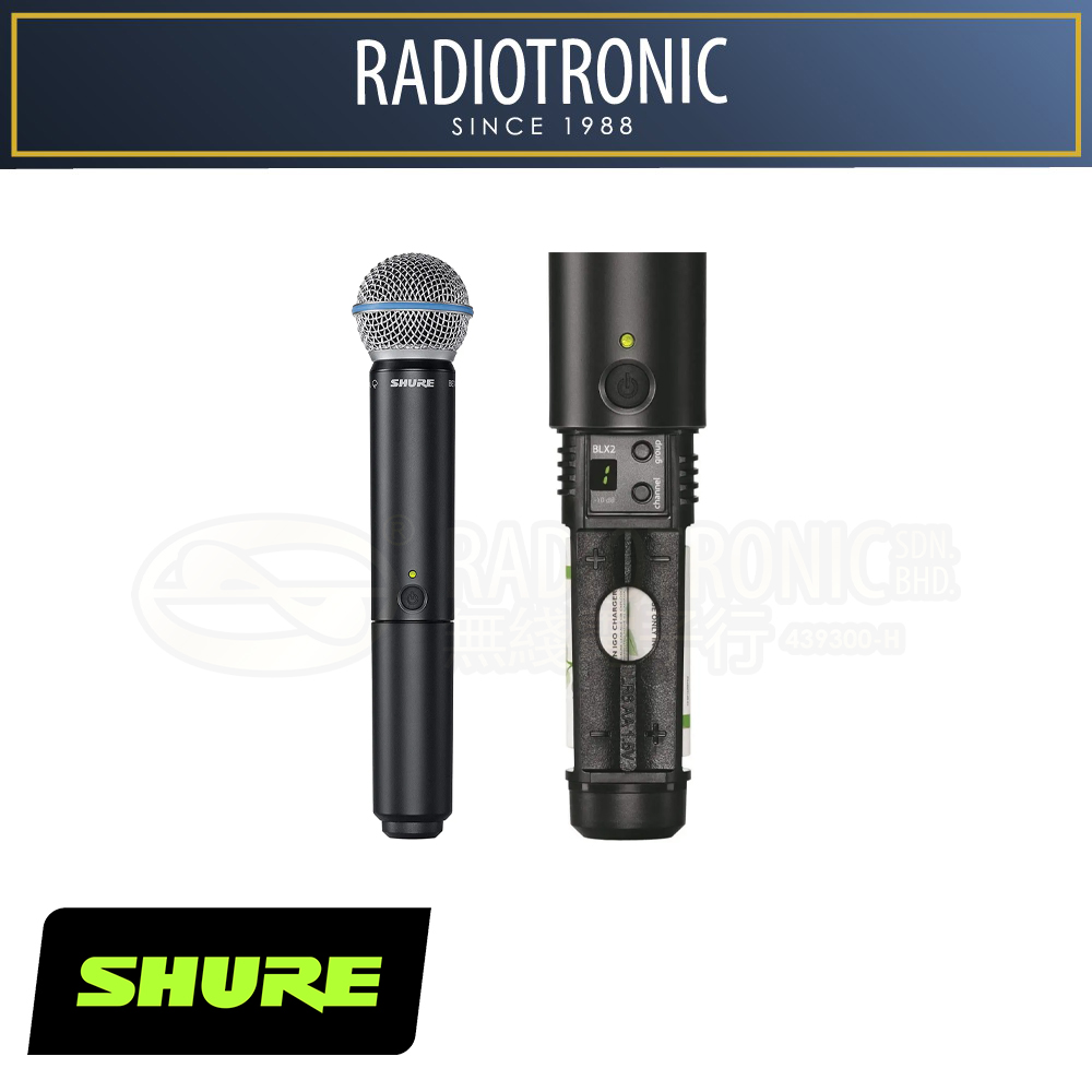 Shure BLX24R/B58 (BLX24RA/B58-J10) – Vocal Wireless System W/BETA58 ...