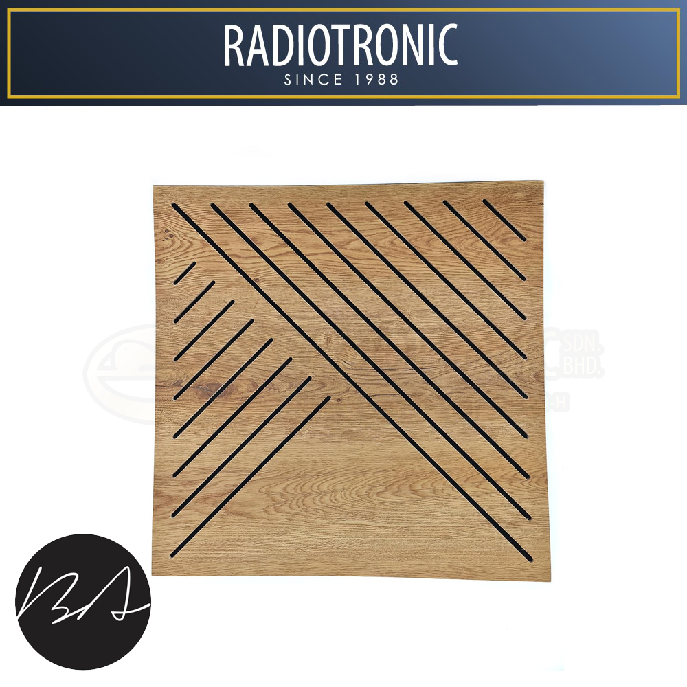 BA Slash Wood Diffuser With Acoustic Foam Base – Soft Walnut – Radiotronic